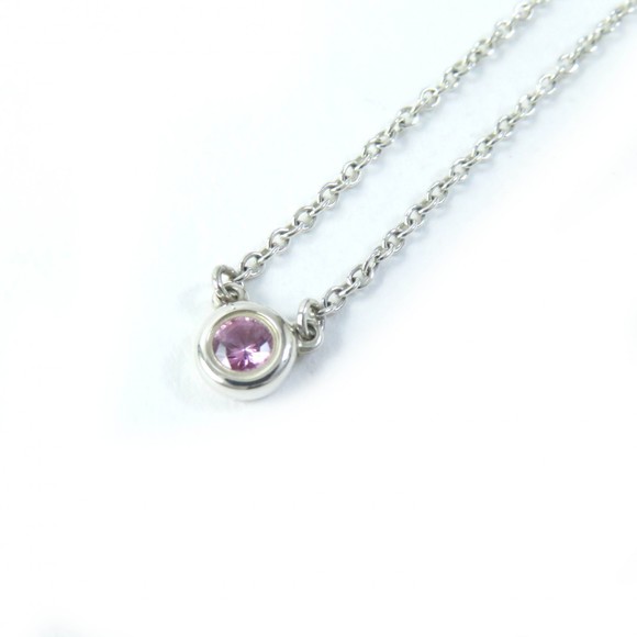 Tiffany & Co. | Bags | Tiffany Visor Yard Pink Sapphire Necklace Silver ...
